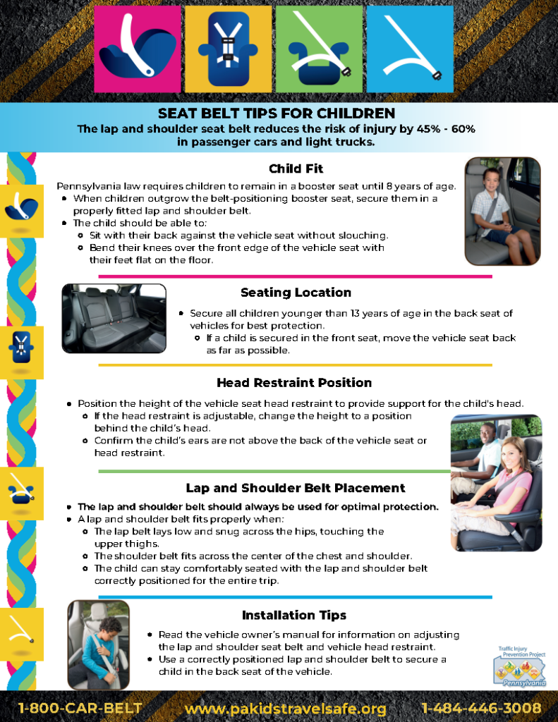 TIPP: Booster Seat-Seat Belt Tips for Children – Traffic Injury ...