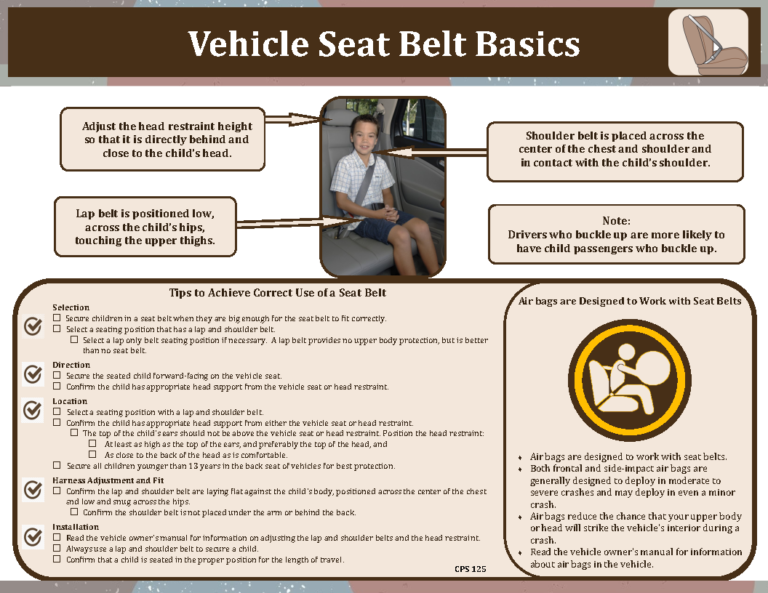TIPP: Vehicle Seat Belt Basics – Traffic Injury Prevention Project (TIPP)